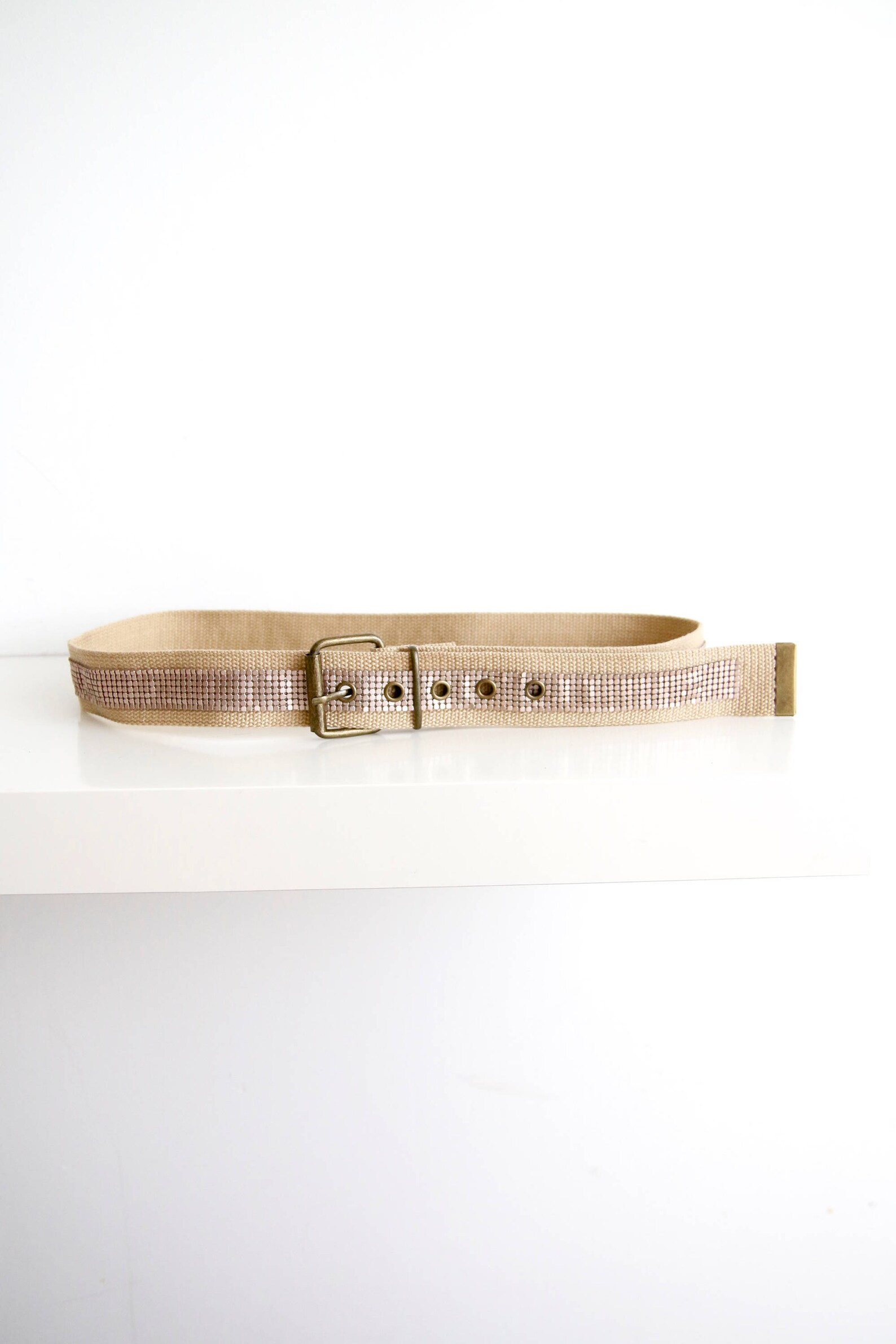 Vintage Canva Belt Beige Belt Femine Canvas Belt Canvas Belt Cotton ...
