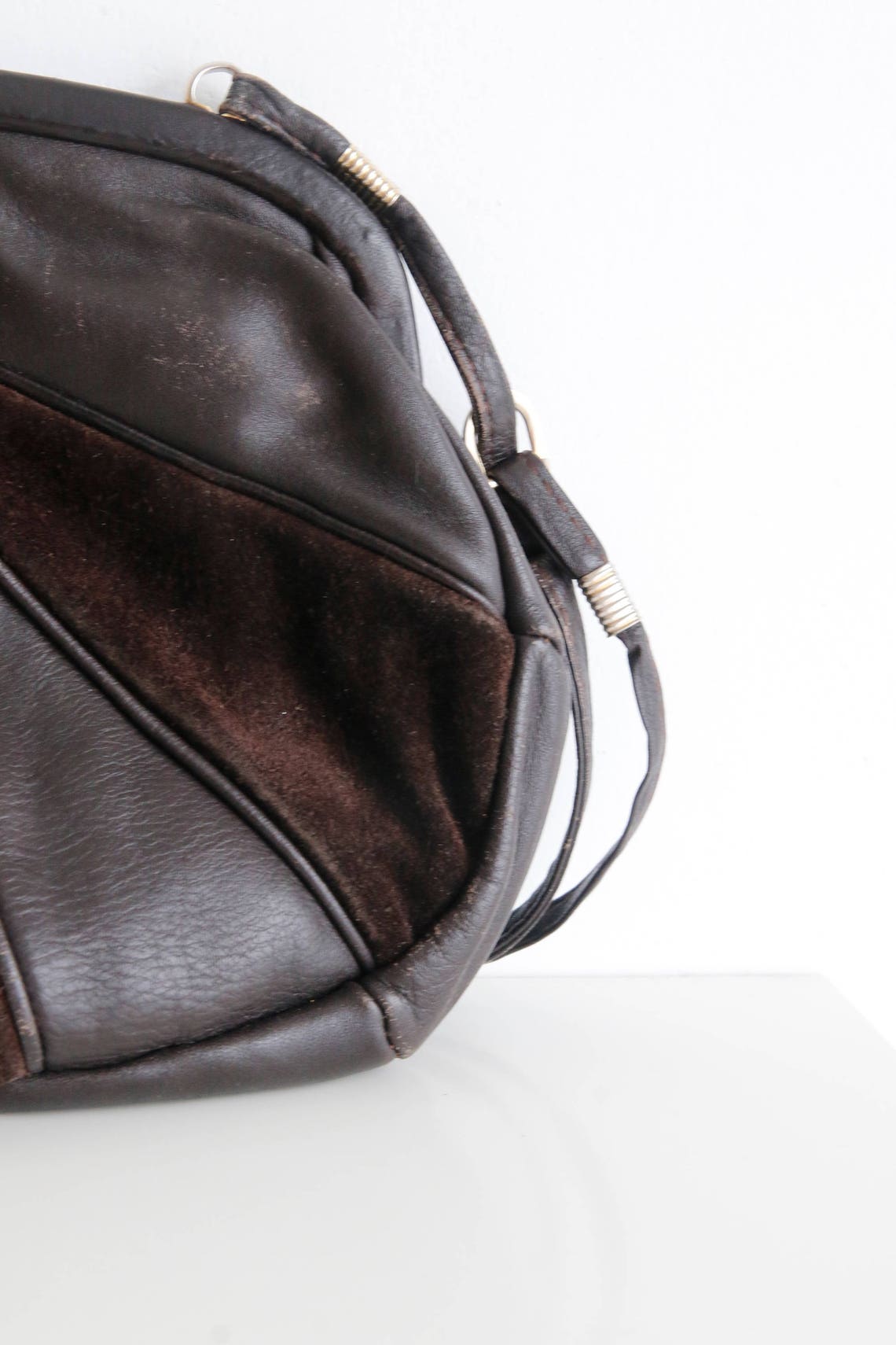 Vintage Brown Leather Bag Brown Handbag Chocolate Brown Bag - Etsy