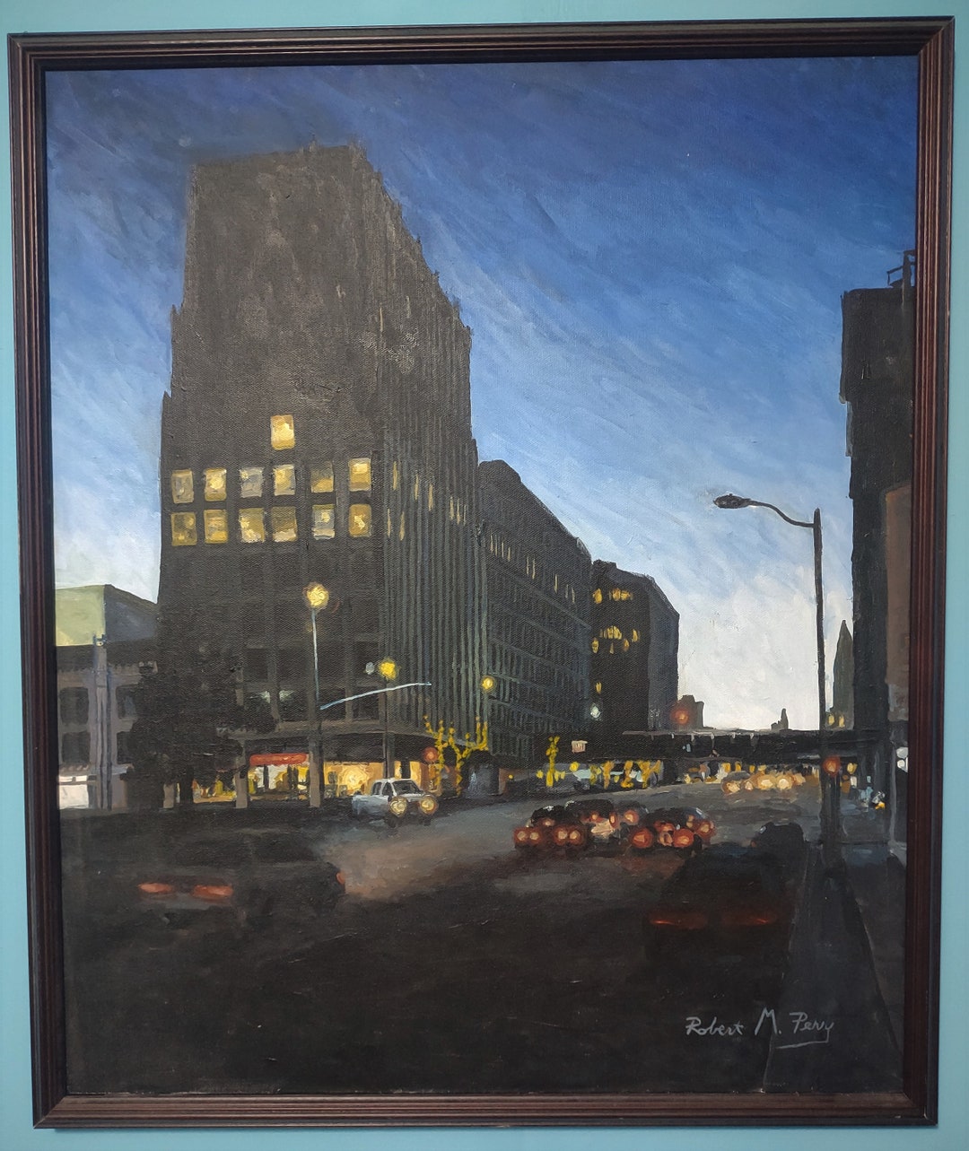 Downtown Spokane at Night - Etsy