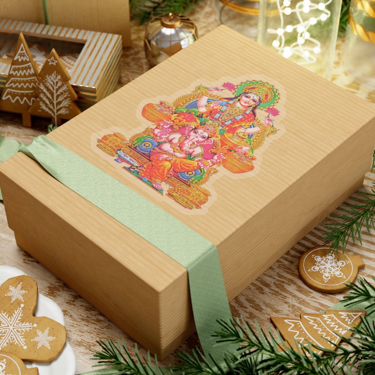 Lakshmi Ganesha Sticker Hindu Decal for Water Bottles Yoga Meditation ...