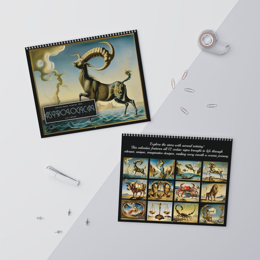 2025 Surreal Zodiac Wall Calendar: Celestial Astrology Artwork for ...
