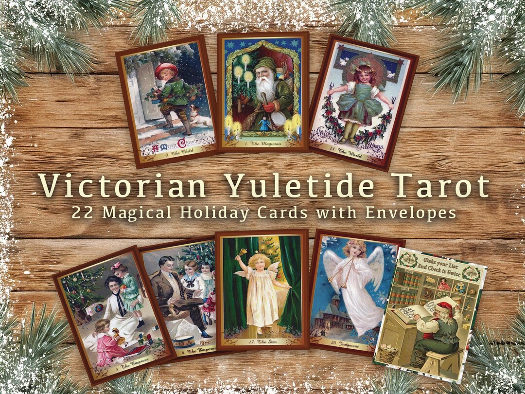 Victorian Yuletide Tarot: 22 Magical Holiday Cards - Vintage-inspired ...