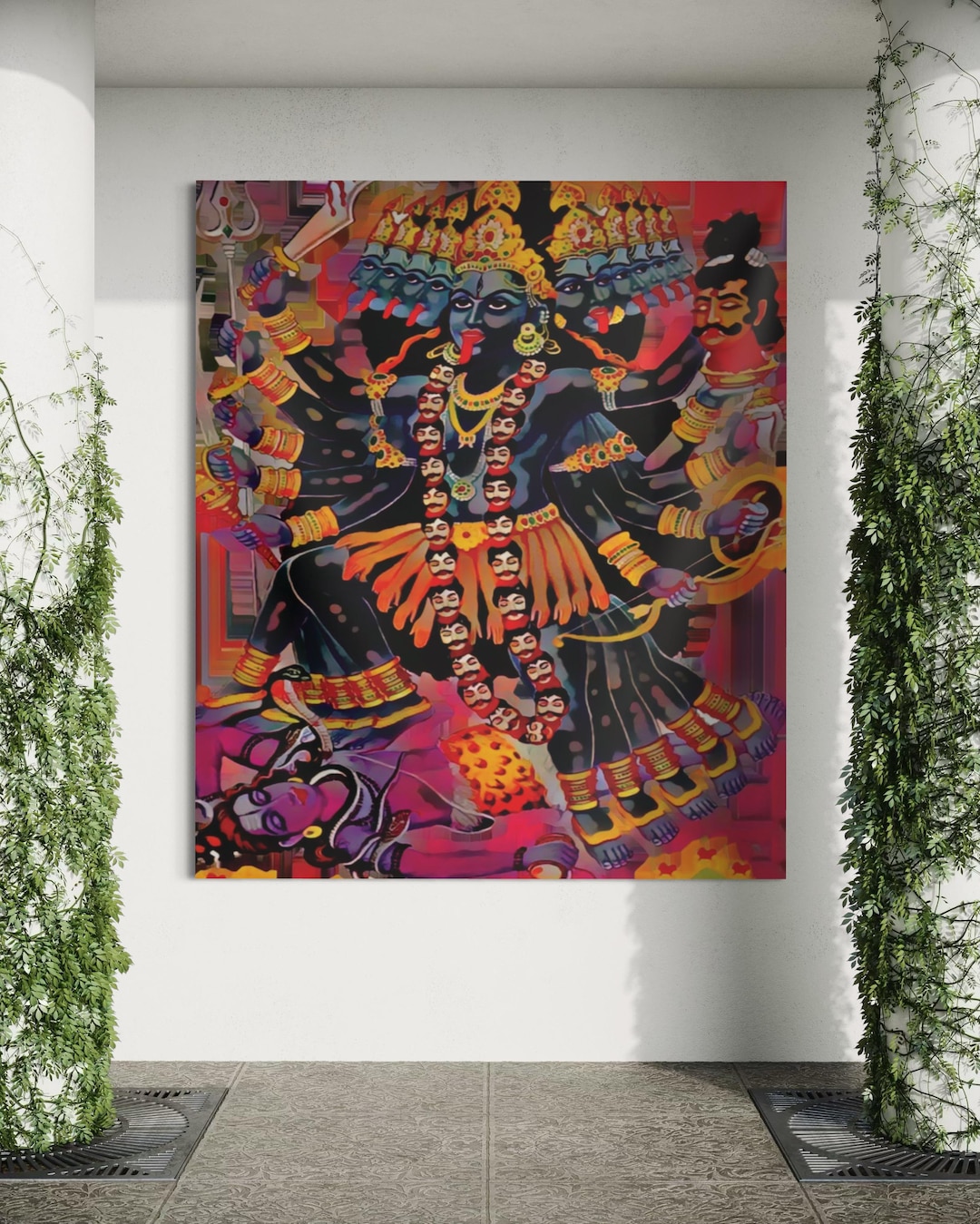 Kali Wall Tapestry, Spiritual Home Decor, Indoor Wall Hanging, Boho ...