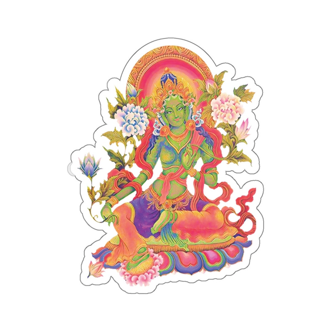 Green Tara Sticker Die-cut White or Transparent Finish - Etsy