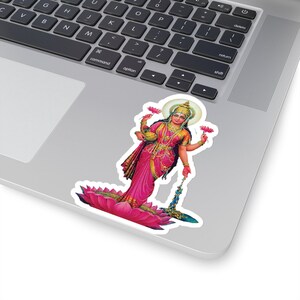 Lakshmi Hindu Art Die-cut Sticker, Feng Shui Decal, Meditation Altar ...