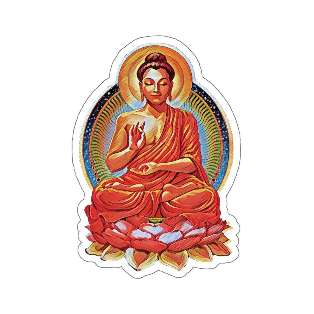 Buddha Sticker Buddhism Decal for Water Bottles Yoga Meditation - Etsy