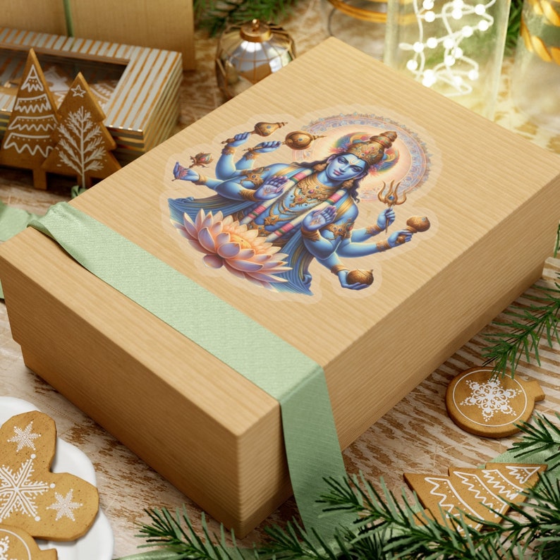 Hindu God Vishnu Sticker, Hindu Sticker, Hindu Art, Vishnu Sticker ...