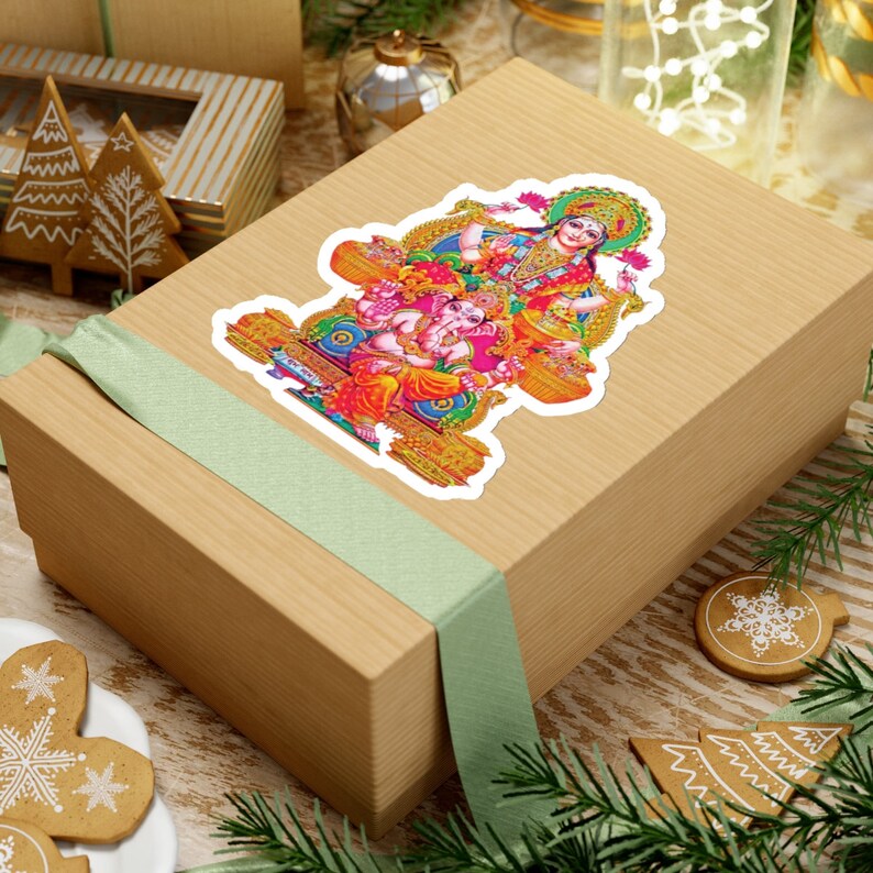 Lakshmi Ganesha Sticker Hindu Decal for Water Bottles Yoga Meditation ...