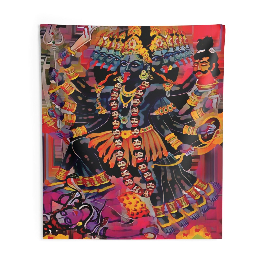 Kali Wall Tapestry, Spiritual Home Decor, Indoor Wall Hanging, Boho ...