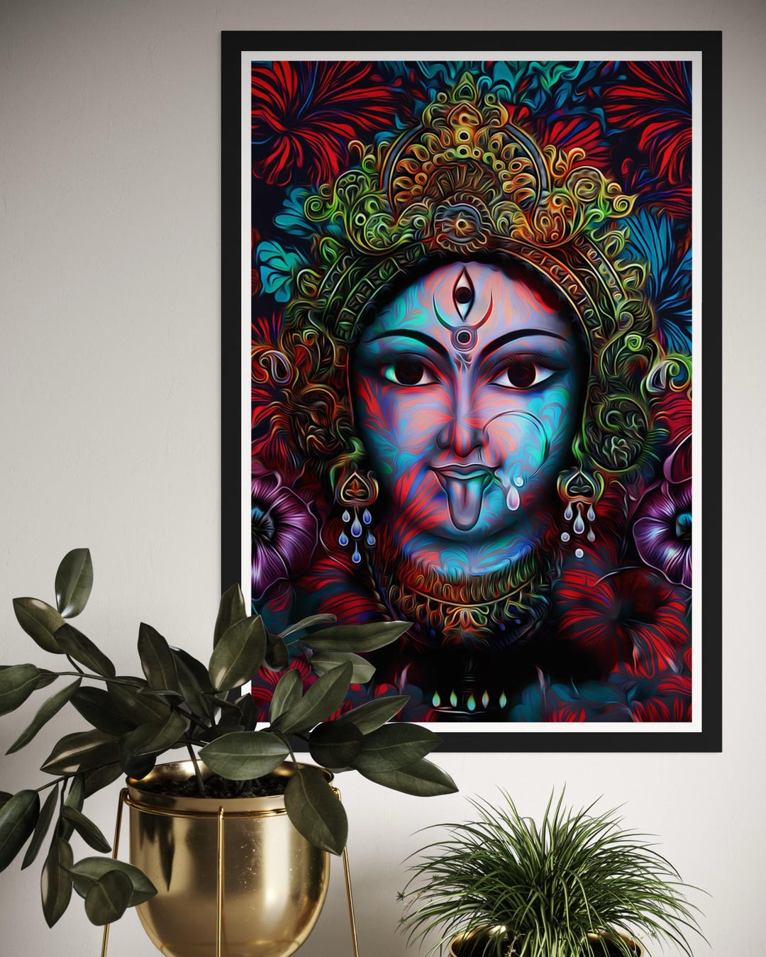Kali Goddess Art Print: Divine Feminine Poem, Hindu Spiritual Decor - Etsy