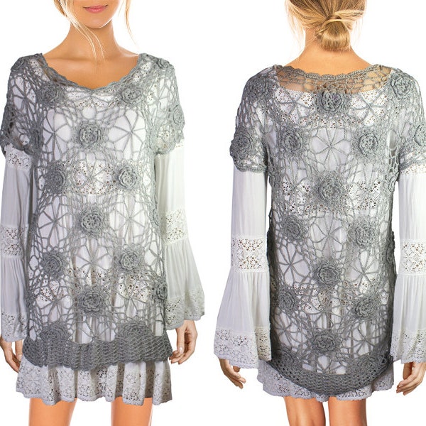 Crochet Overlay Top - Etsy
