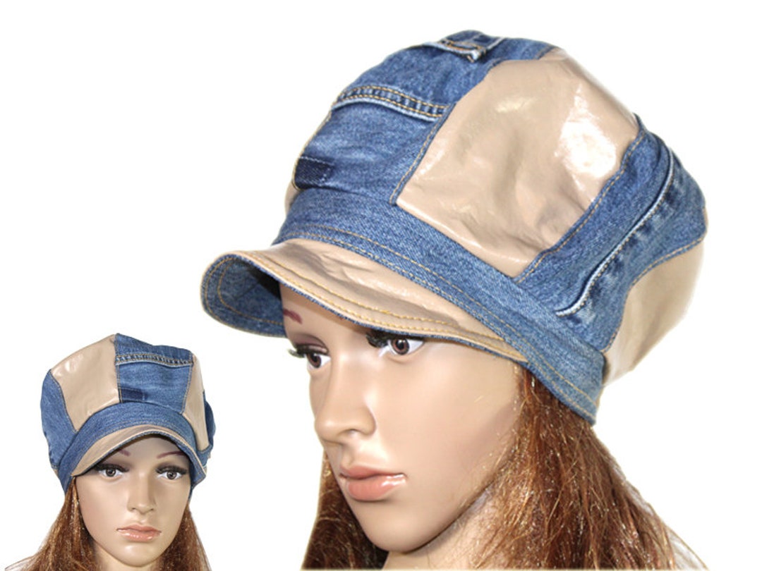 Upcycling Unique Handmade Vintage "sarah Kay" Jeans Hat Balloon Cap ...