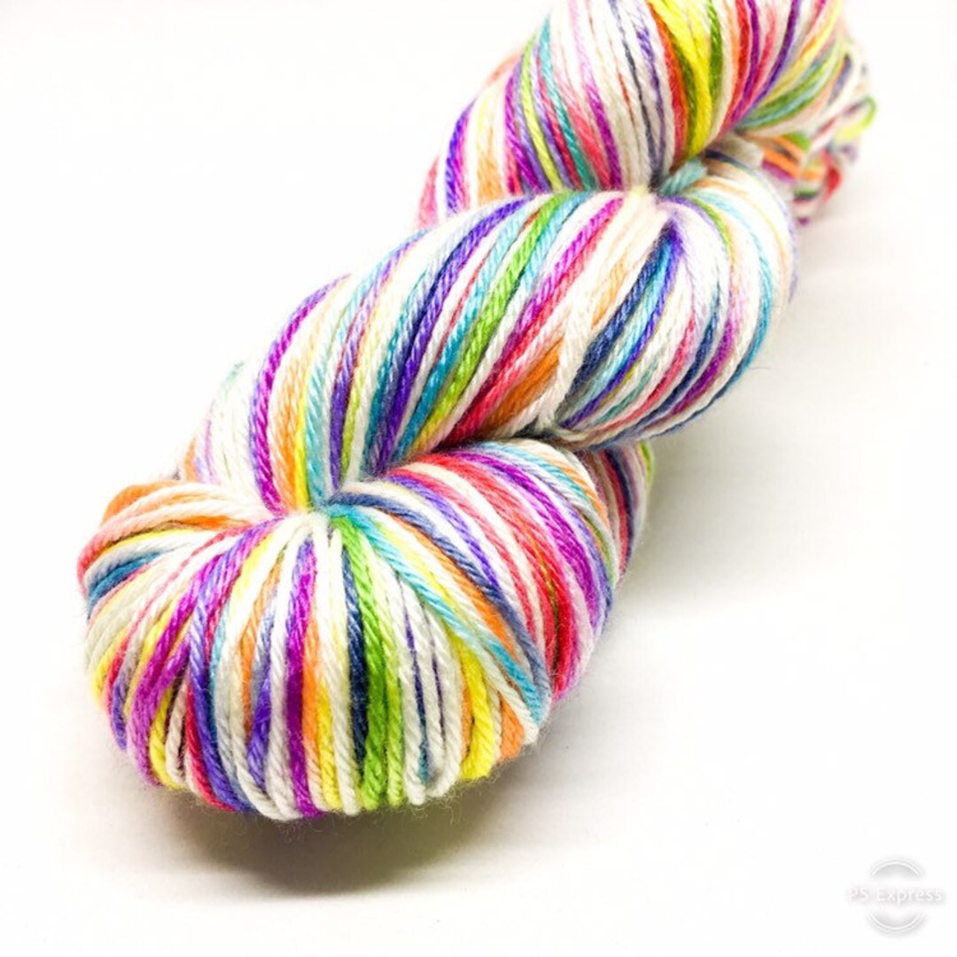 Merino and Silk Rainbow 4 Ply Sock Yarn, Luxury Yarn, Hand Dyed - Etsy