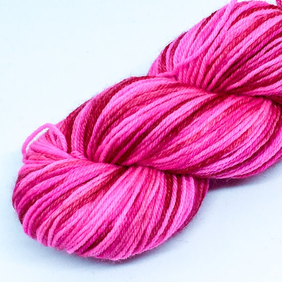 Variegated Hand Dyed Yarn Merino and Nylon 4 Ply Bright Pink - Etsy