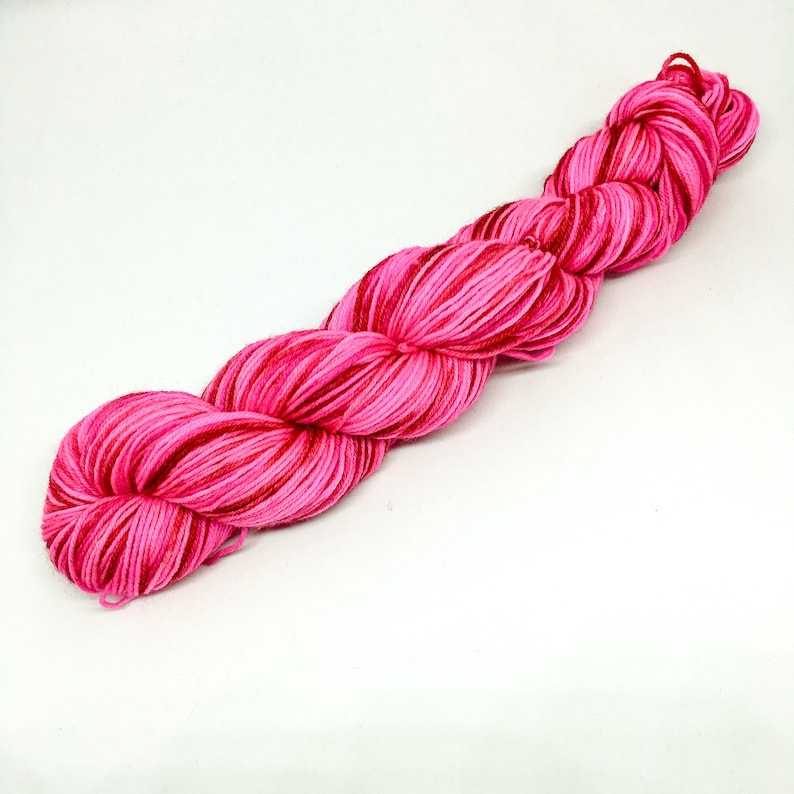 Variegated Hand Dyed Yarn Merino and Nylon 4 Ply Bright Pink - Etsy