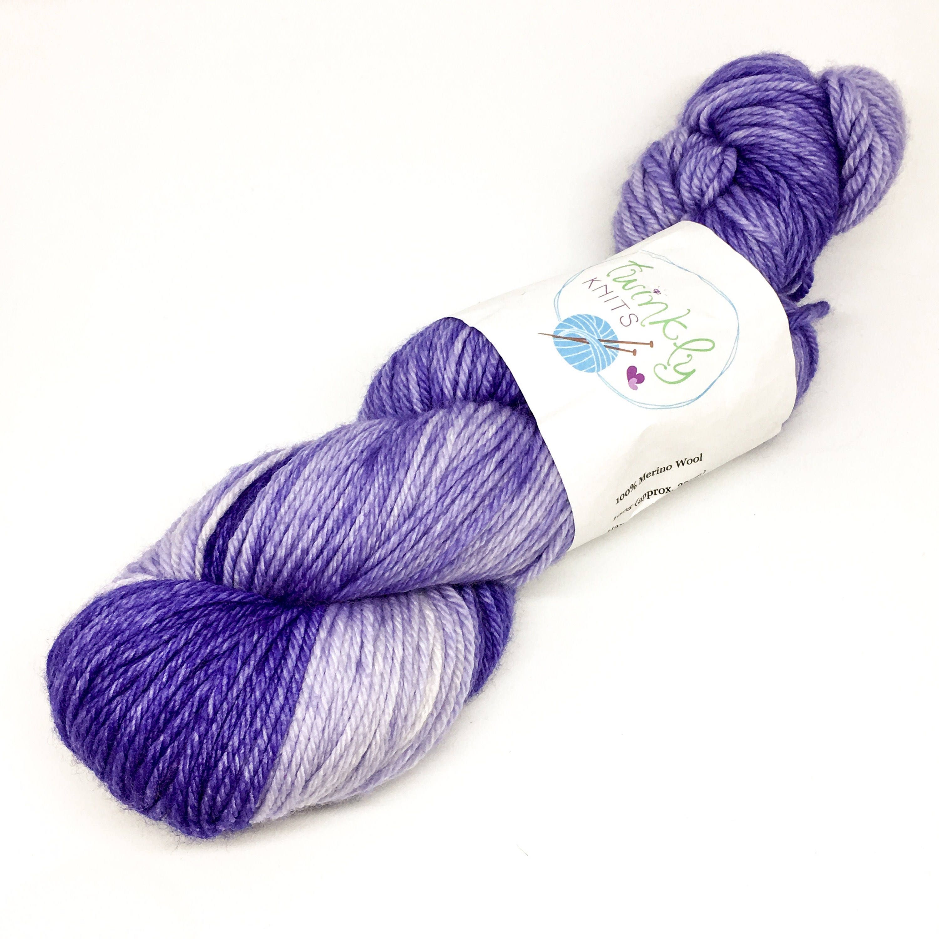 Purple gradient DK yarn 100% merino wool hand dyed yarn one | Etsy