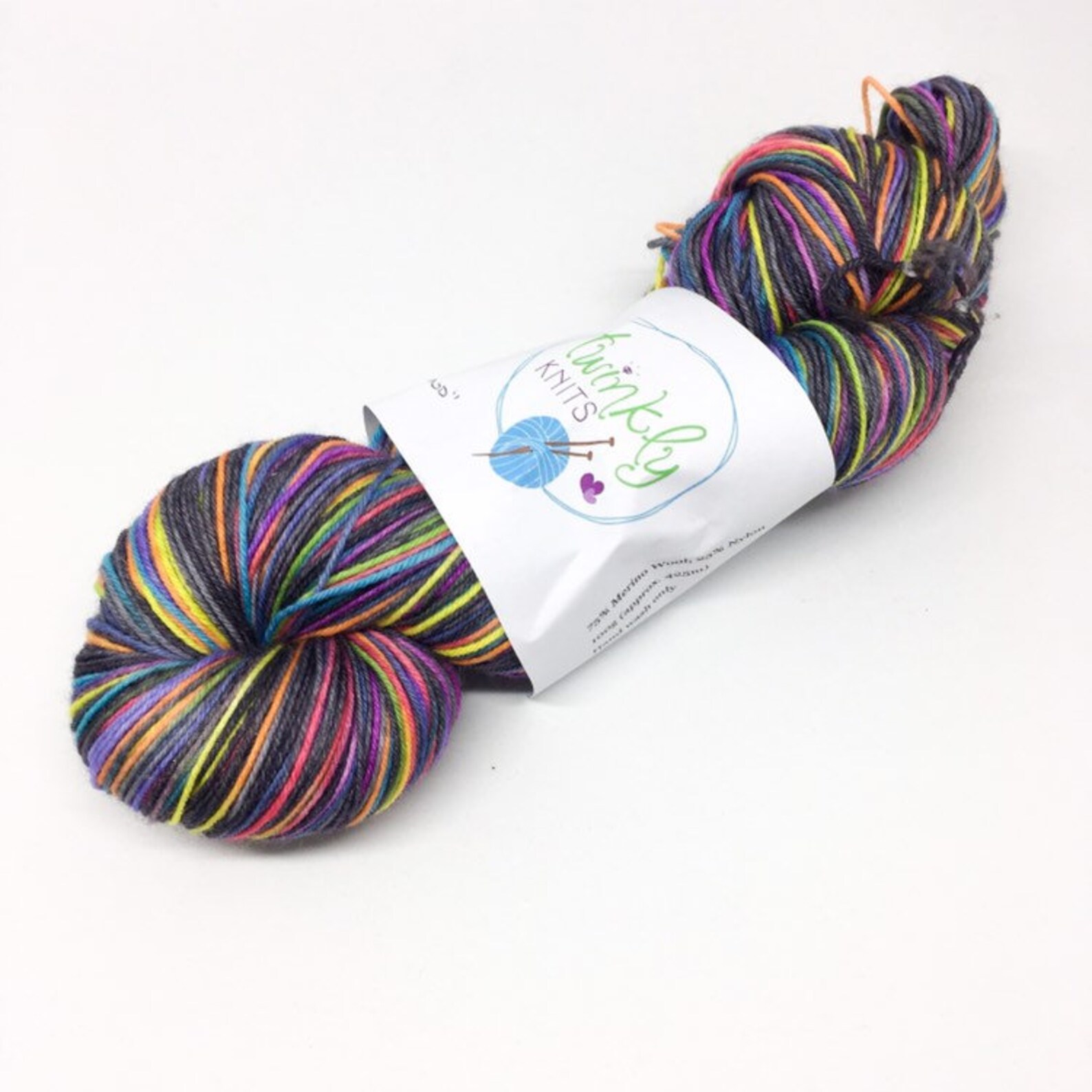Rainbow Sock Yarn, Hand Dyed Merino & Nylon 4 Ply, Bright Sock Yarn - Etsy