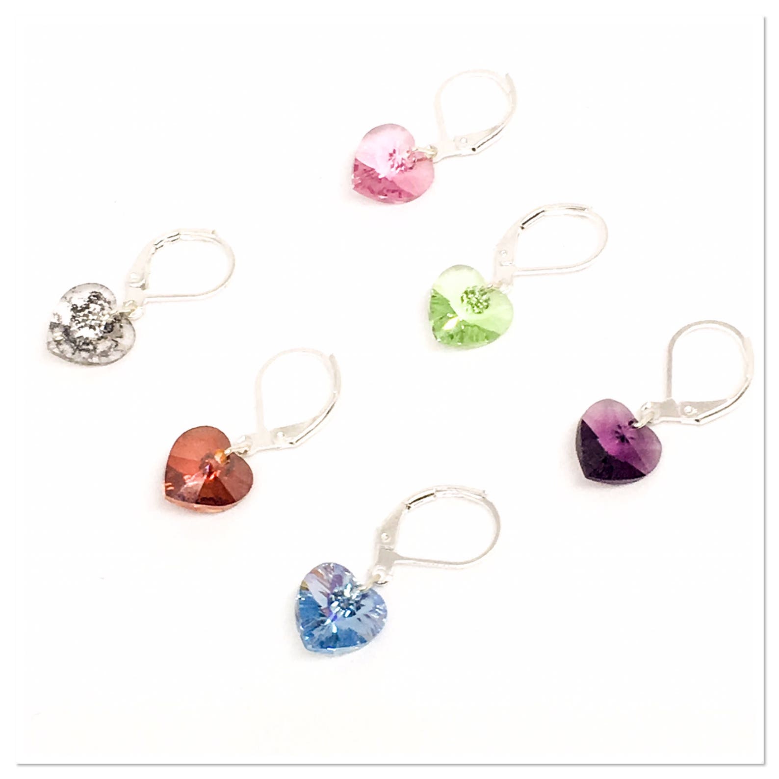 Swarovski Stitch Markers, Knitting Markers, Crochet Markers, Heart ...