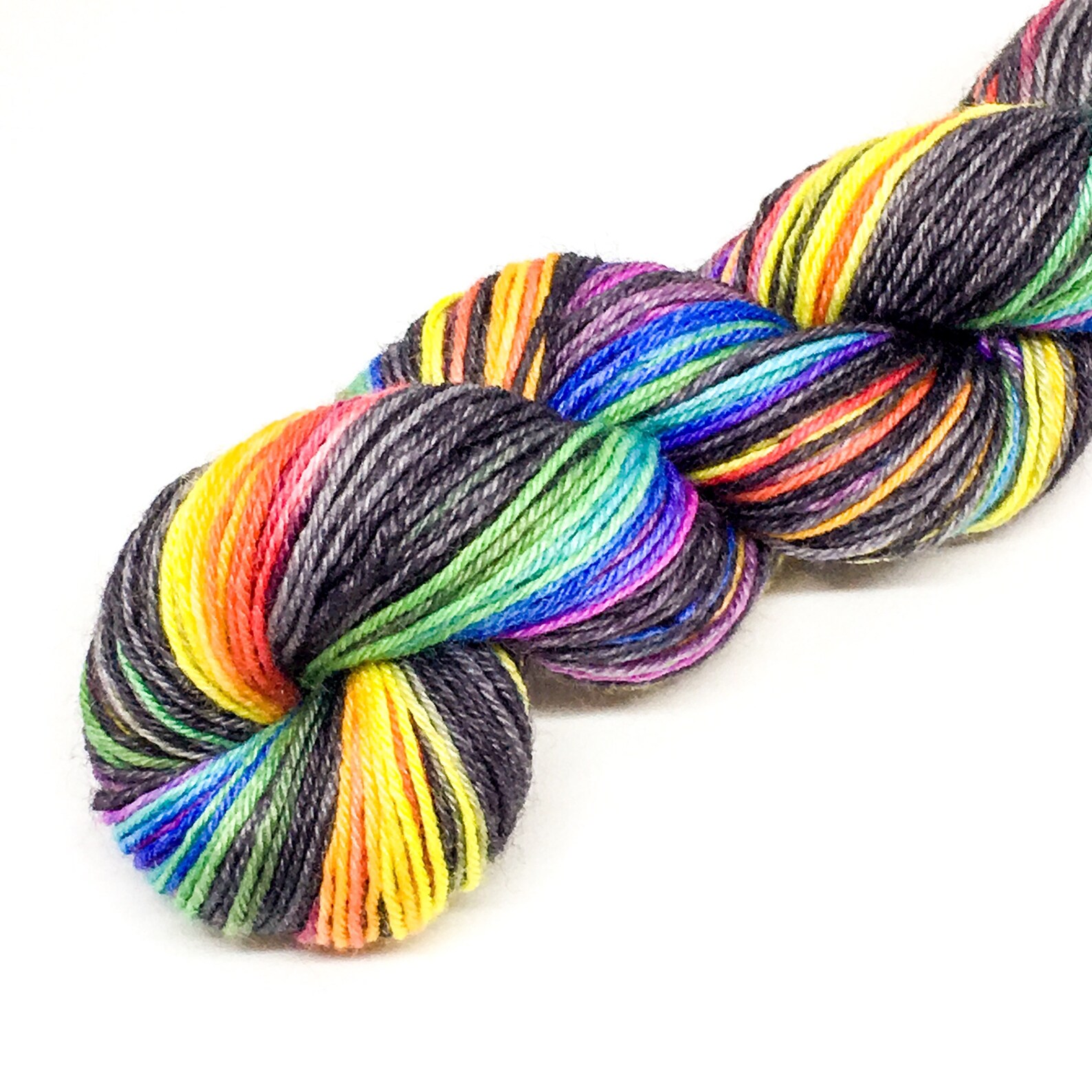 Rainbow Sock Yarn Hand Dyed Merino & Nylon 4 Ply Bright Sock - Etsy