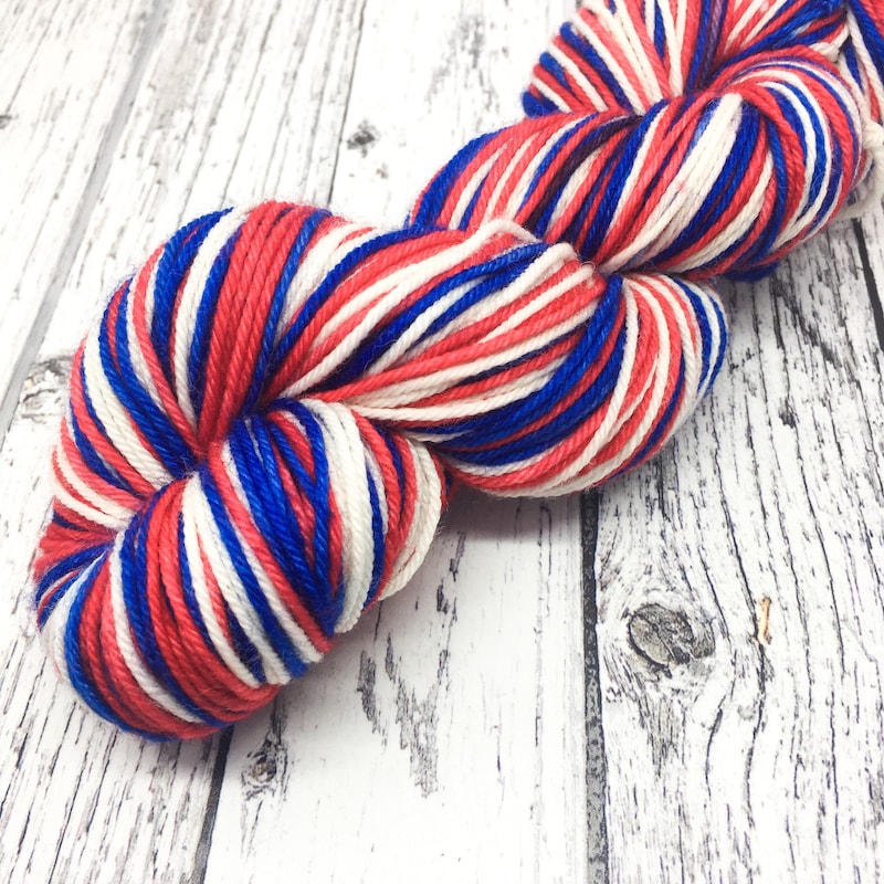 Red White and Blue Yarn - Etsy
