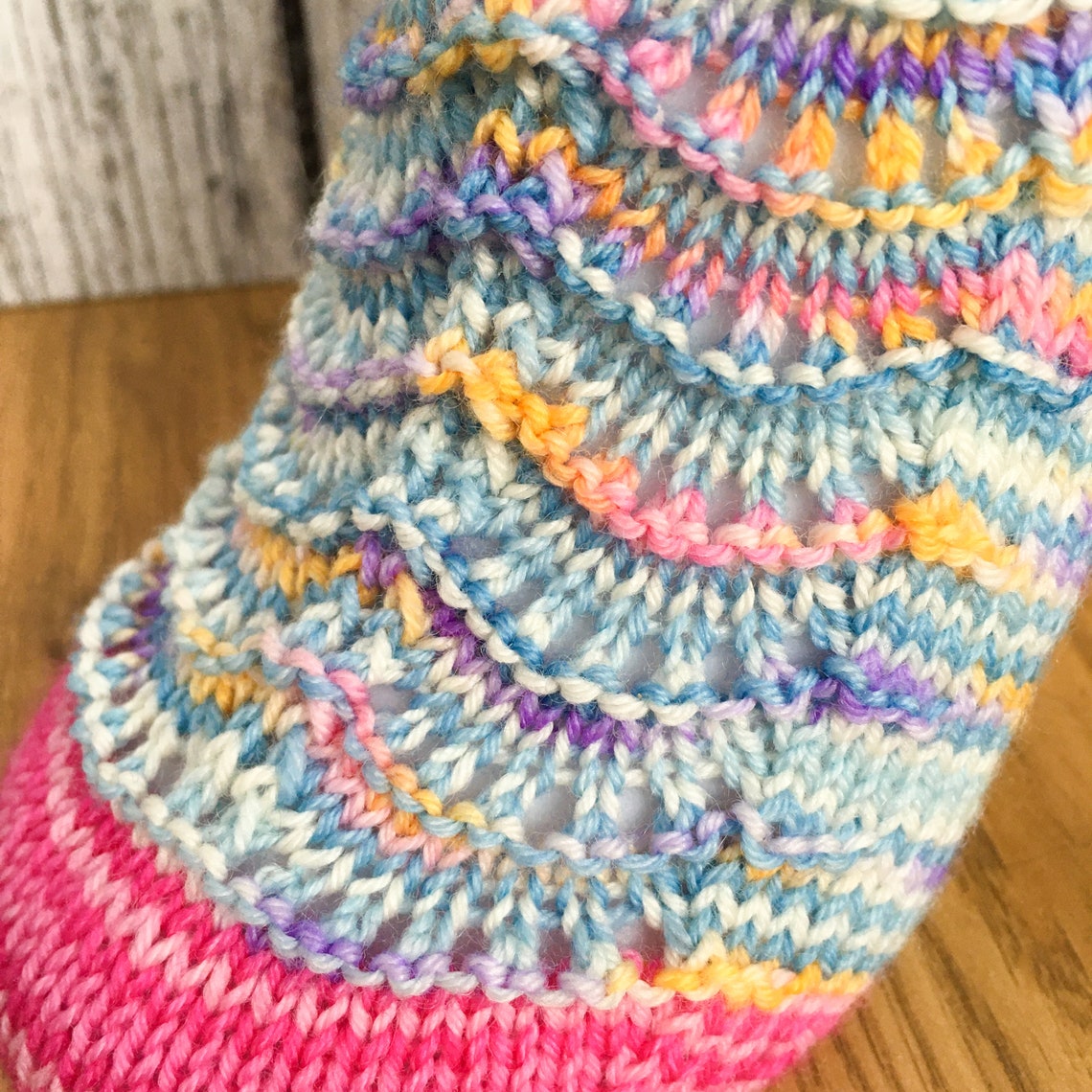 Shoreline Sock Pattern, PDF Download, Cuff Down Wave Sock Pattern ...