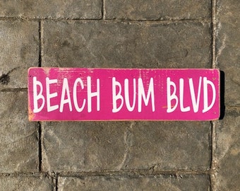 Beach bum sign | Etsy