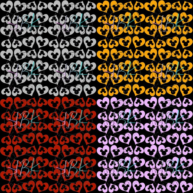 Mickey Mouse Digital Paper Pack 2 Mickey Scrapbook Paper 12 - Etsy