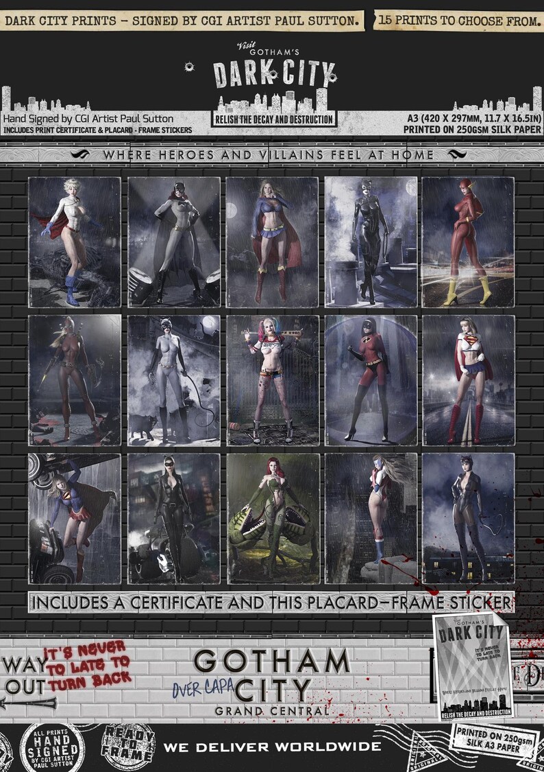 Supergirl SEXY DC Superhero 'sunset City' Comic Art | Etsy