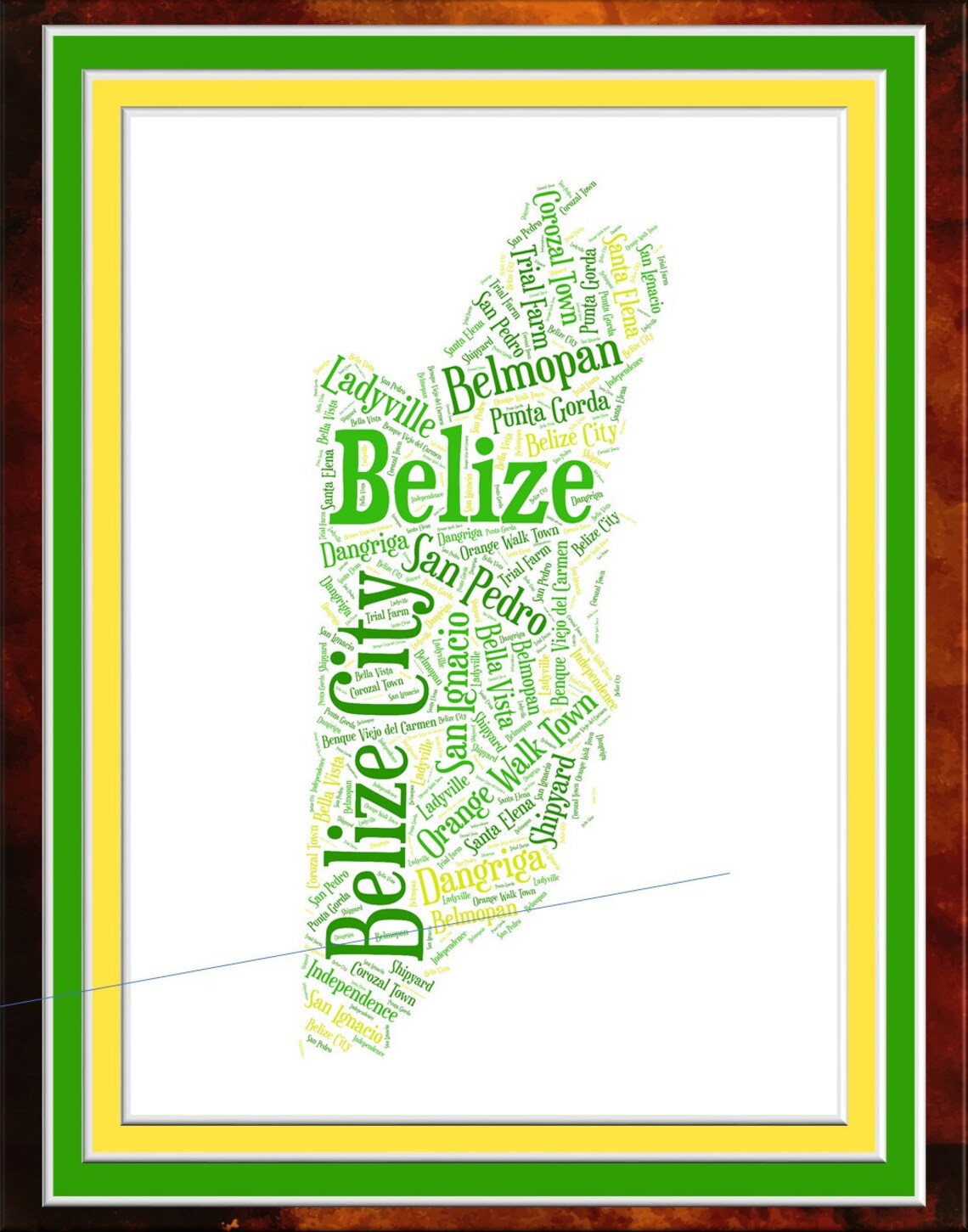 Belize Word Art - Etsy