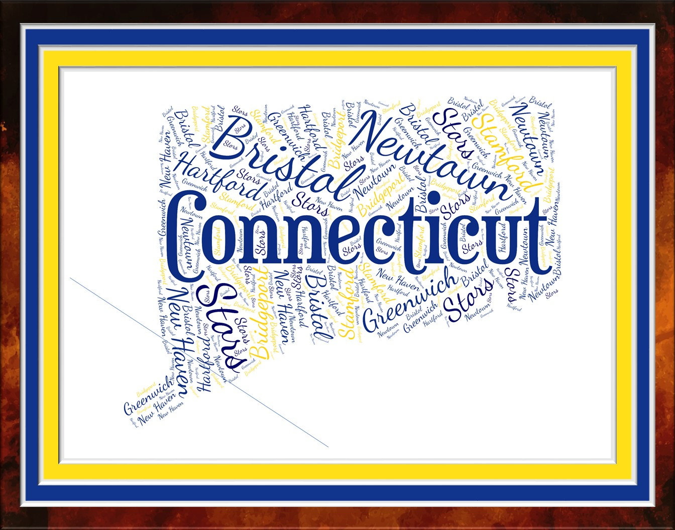 Connecticut Word Art - Etsy