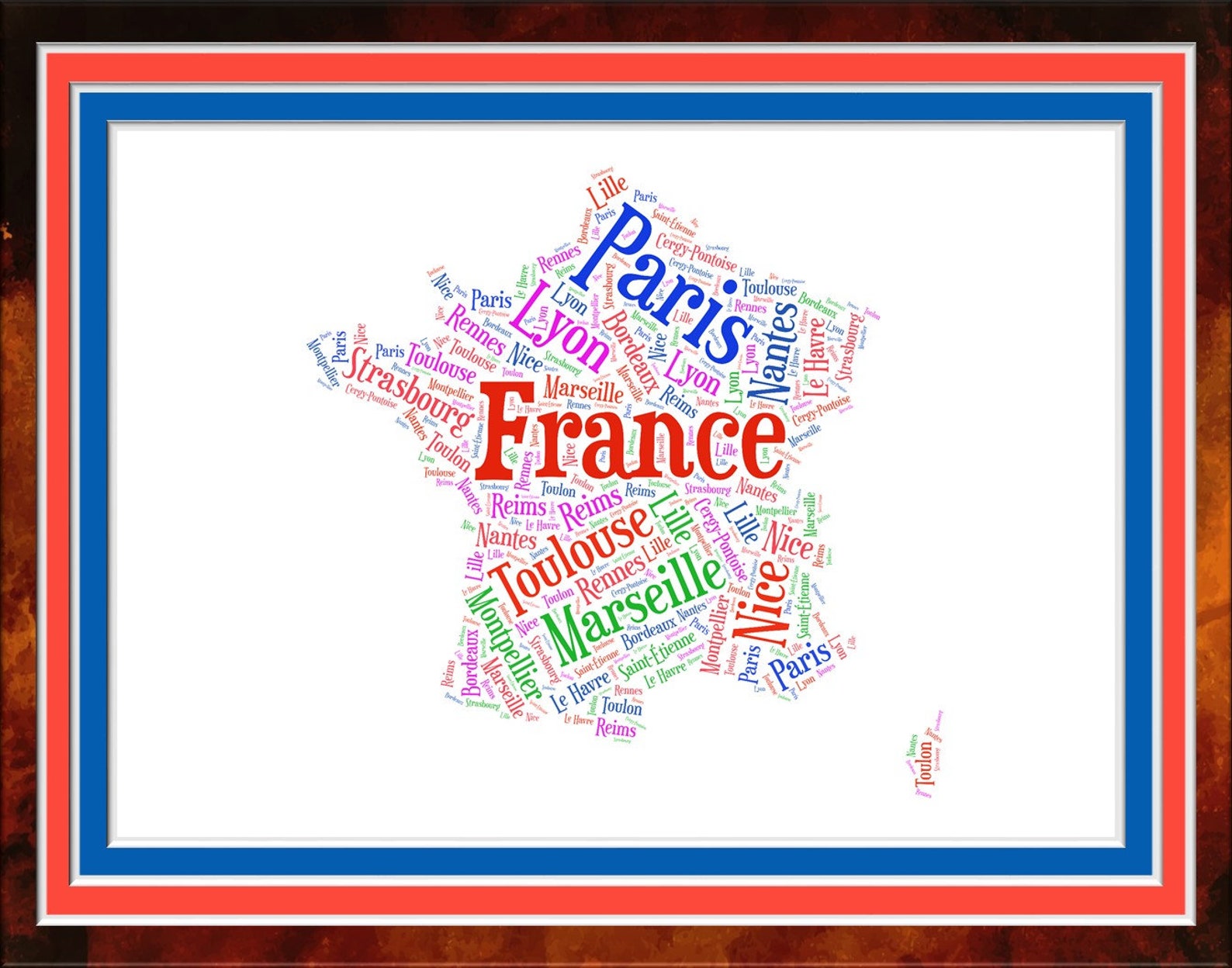 France Word Cloud - Etsy