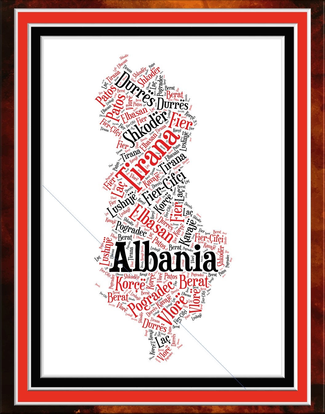 Albania Word Art - Etsy