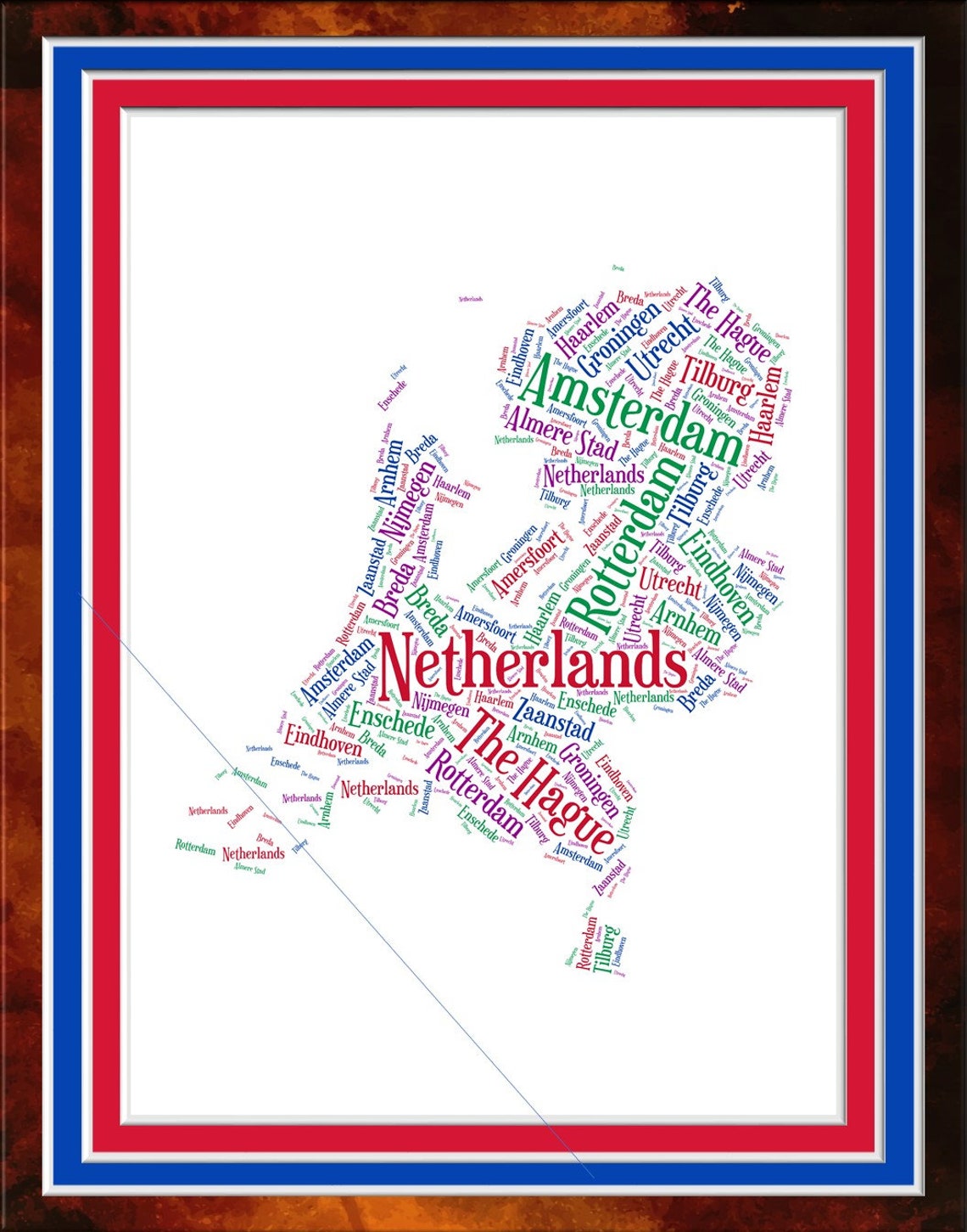 The Netherlands Word Art - Etsy