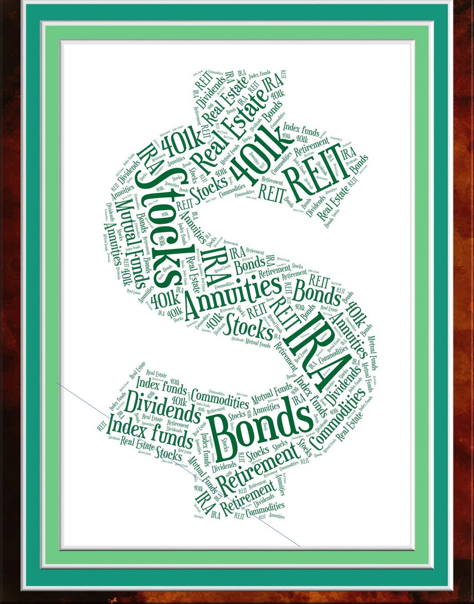 Dollar Sign Word Art - Etsy
