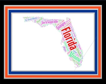 Florida Word Art | Etsy