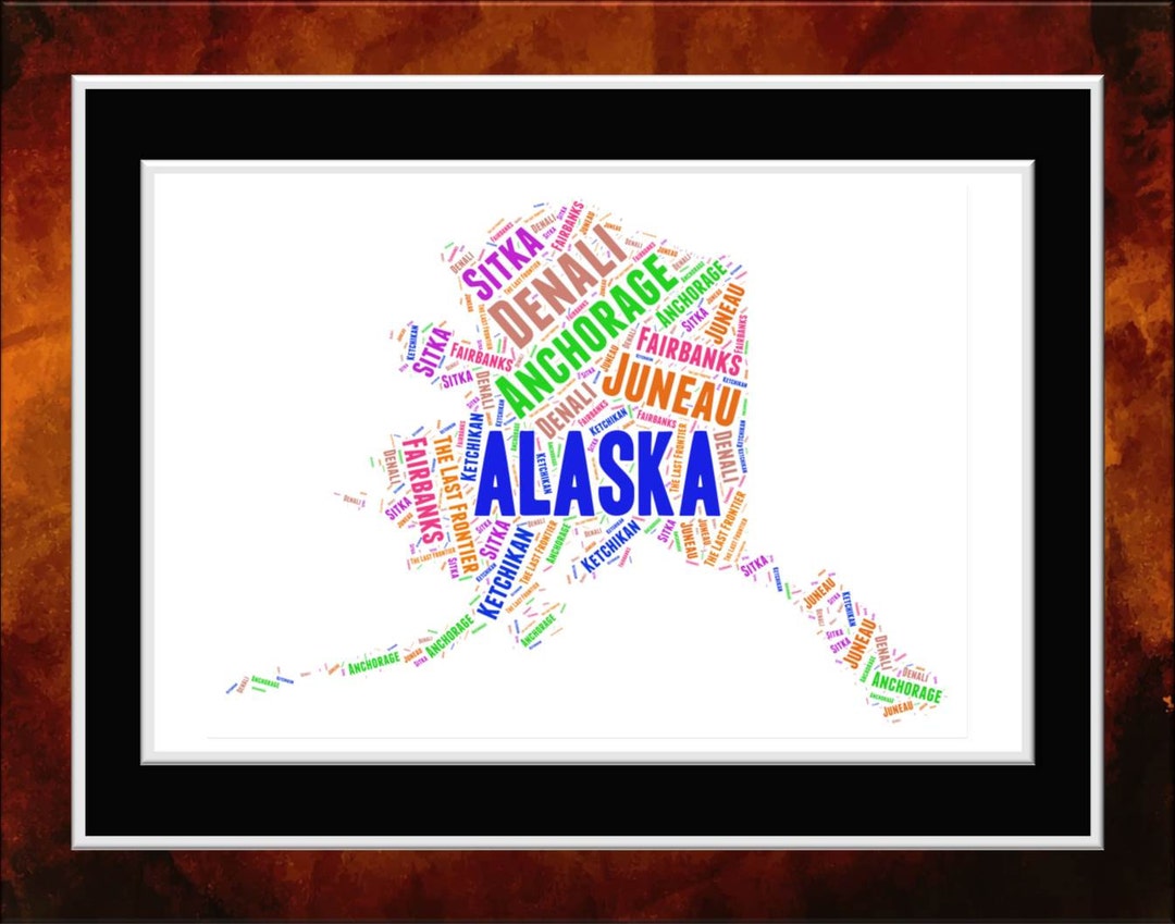 Alaska Word Art - Etsy