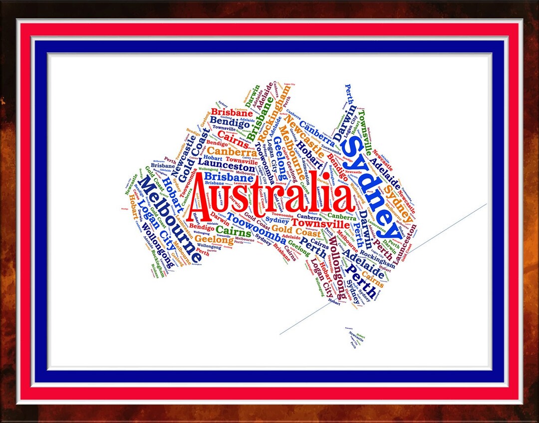 Australia Word Art - Etsy