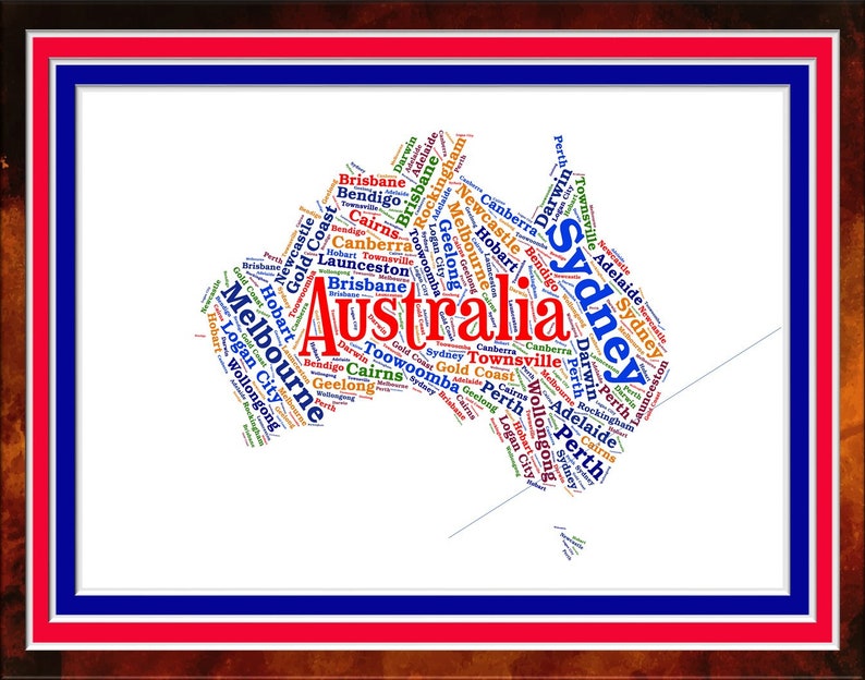 Australia Word Art - Etsy
