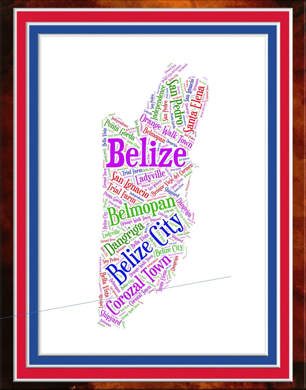 Belize Word Art - Etsy