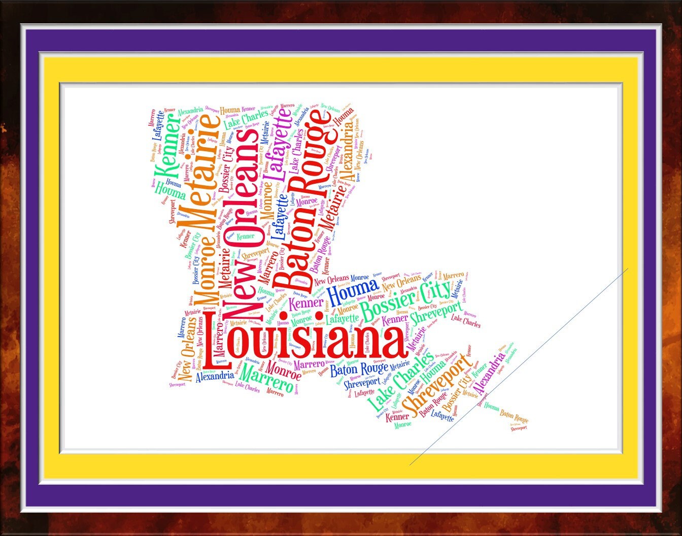Louisiana Word Art - Etsy