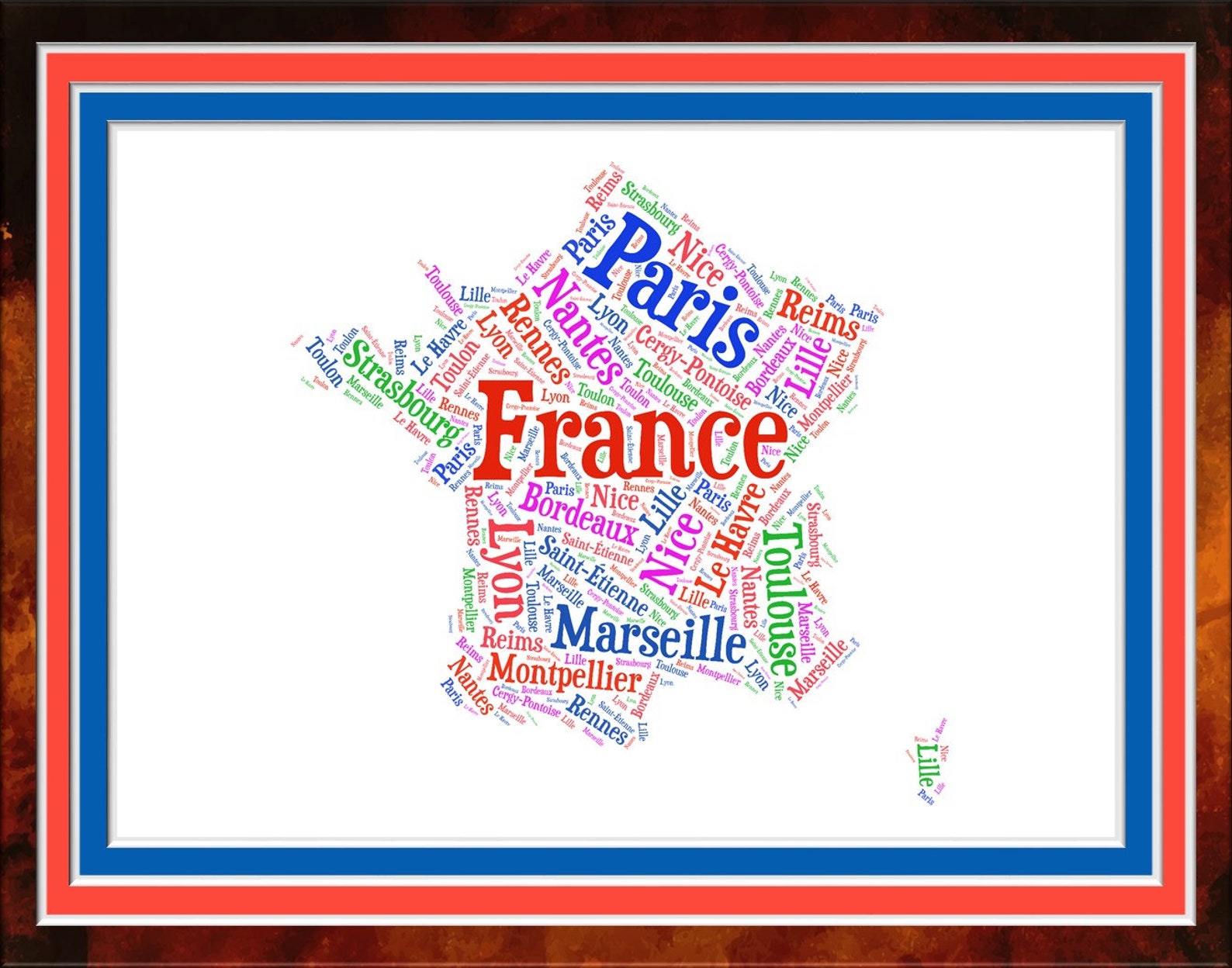 France Word Cloud - Etsy