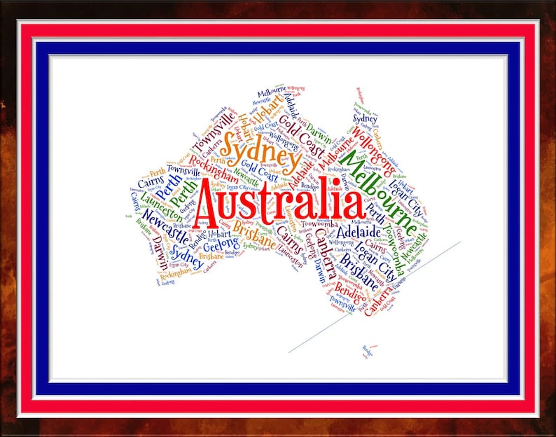 Australia Word Art - Etsy
