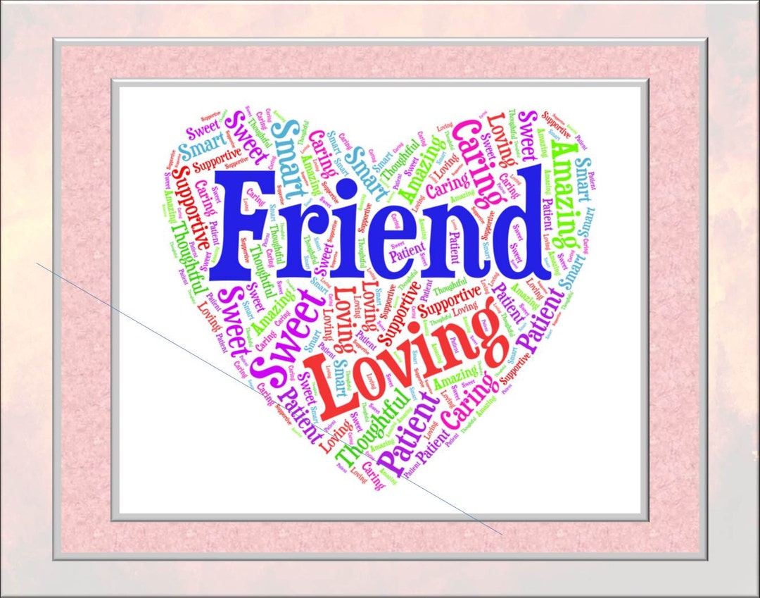 Friend Word Art - Etsy