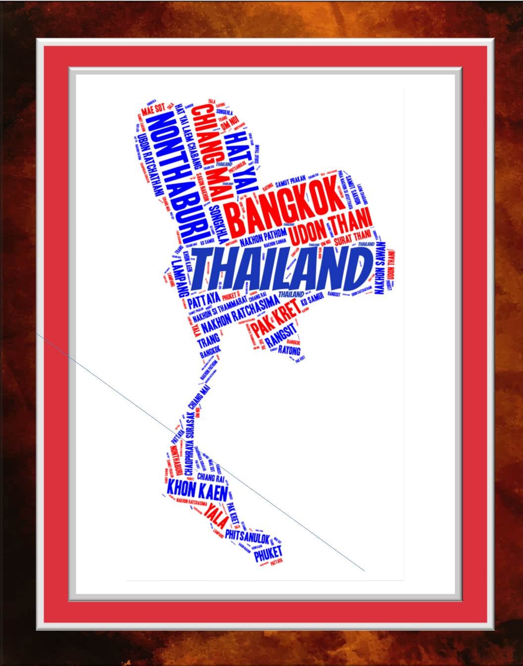 Thailand Word Art - Etsy