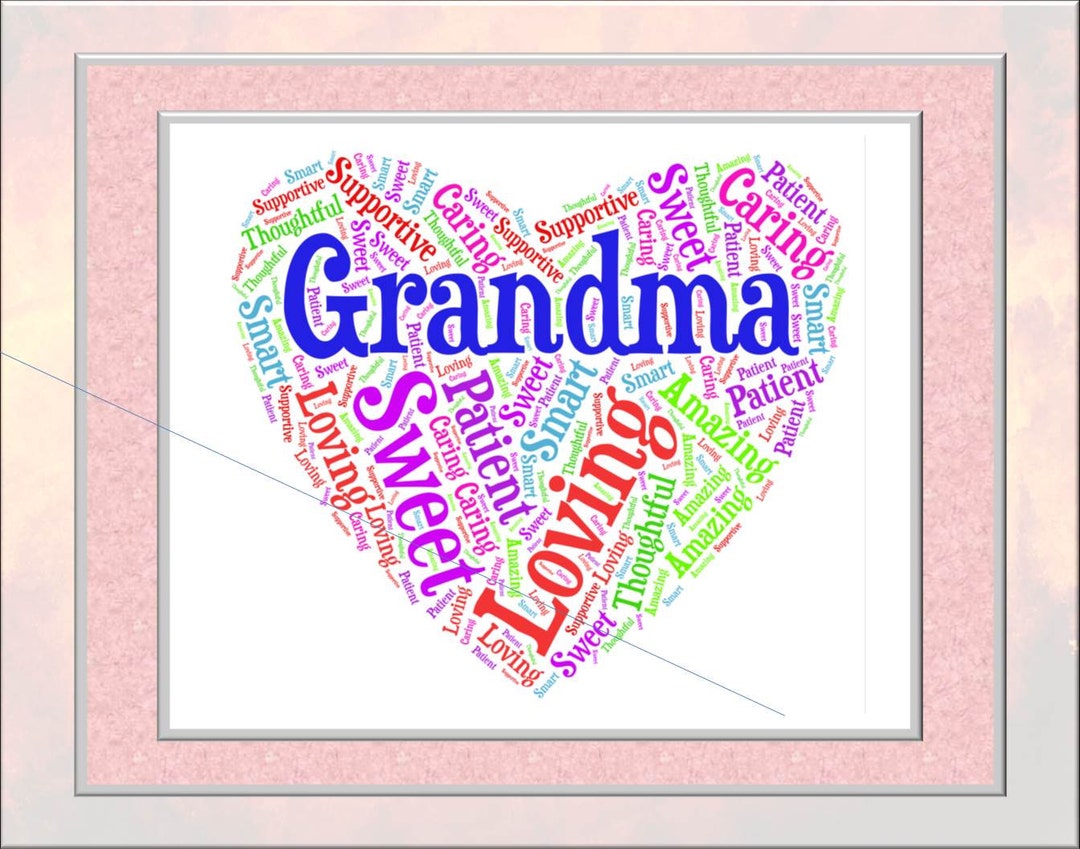 Grandma Word Art - Etsy