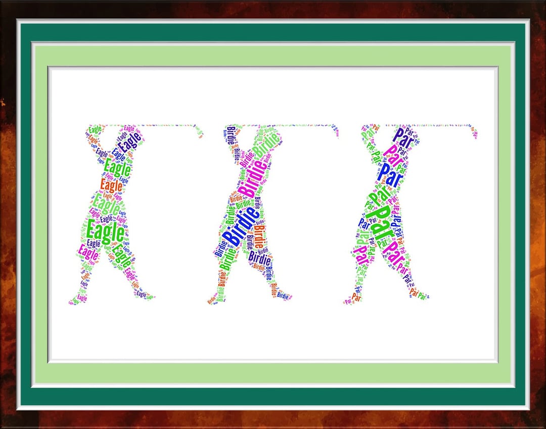 British Golfer Word Cloud - Etsy
