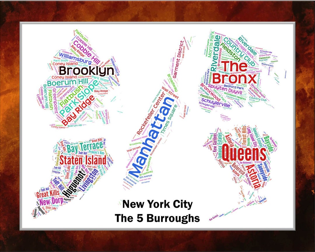 New York City Word Art - Etsy