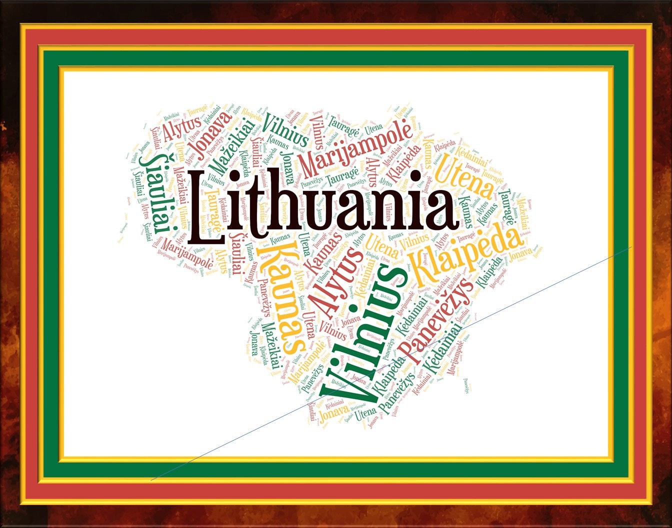 Lithuania Word Art - Etsy