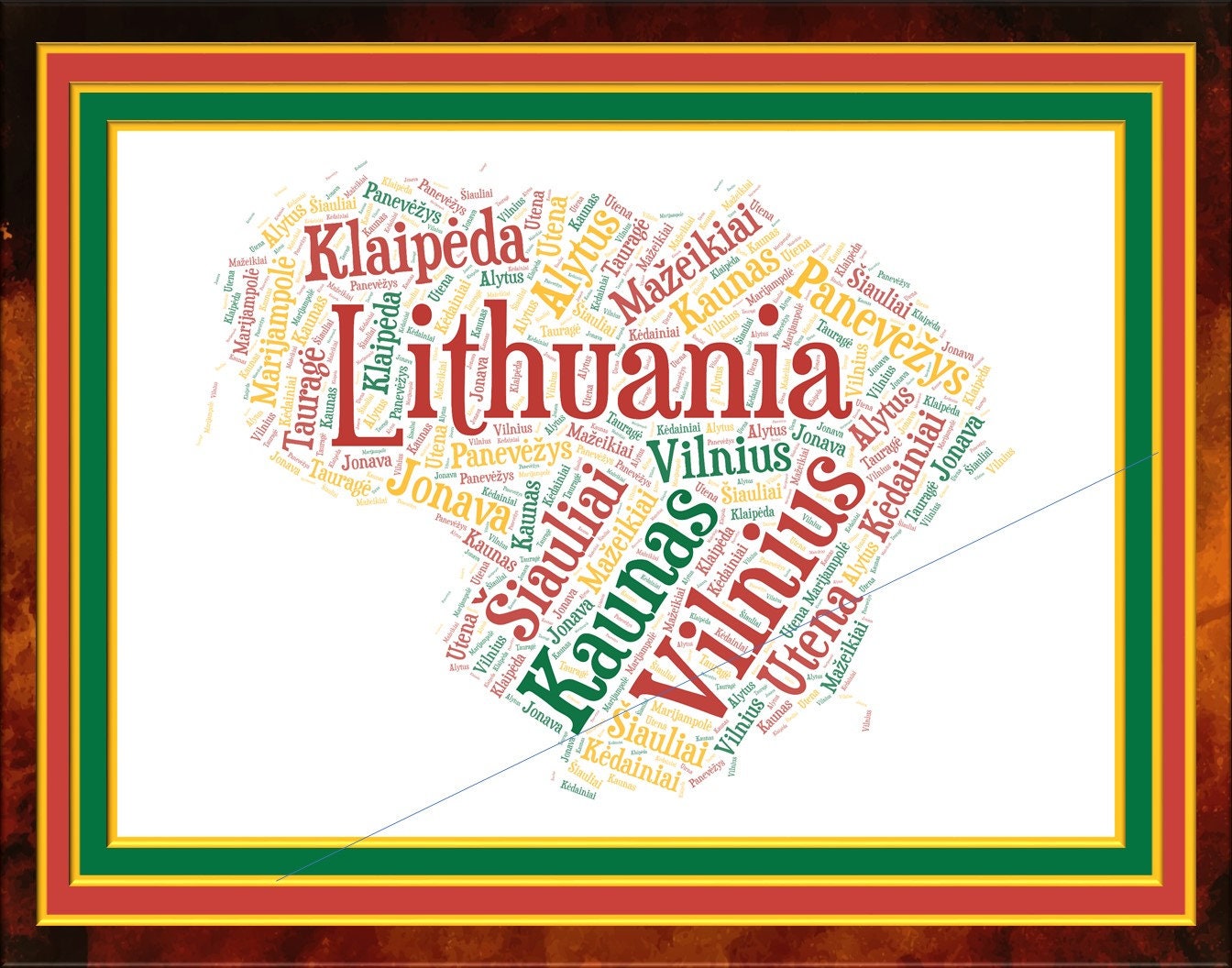 Lithuania Word Art - Etsy