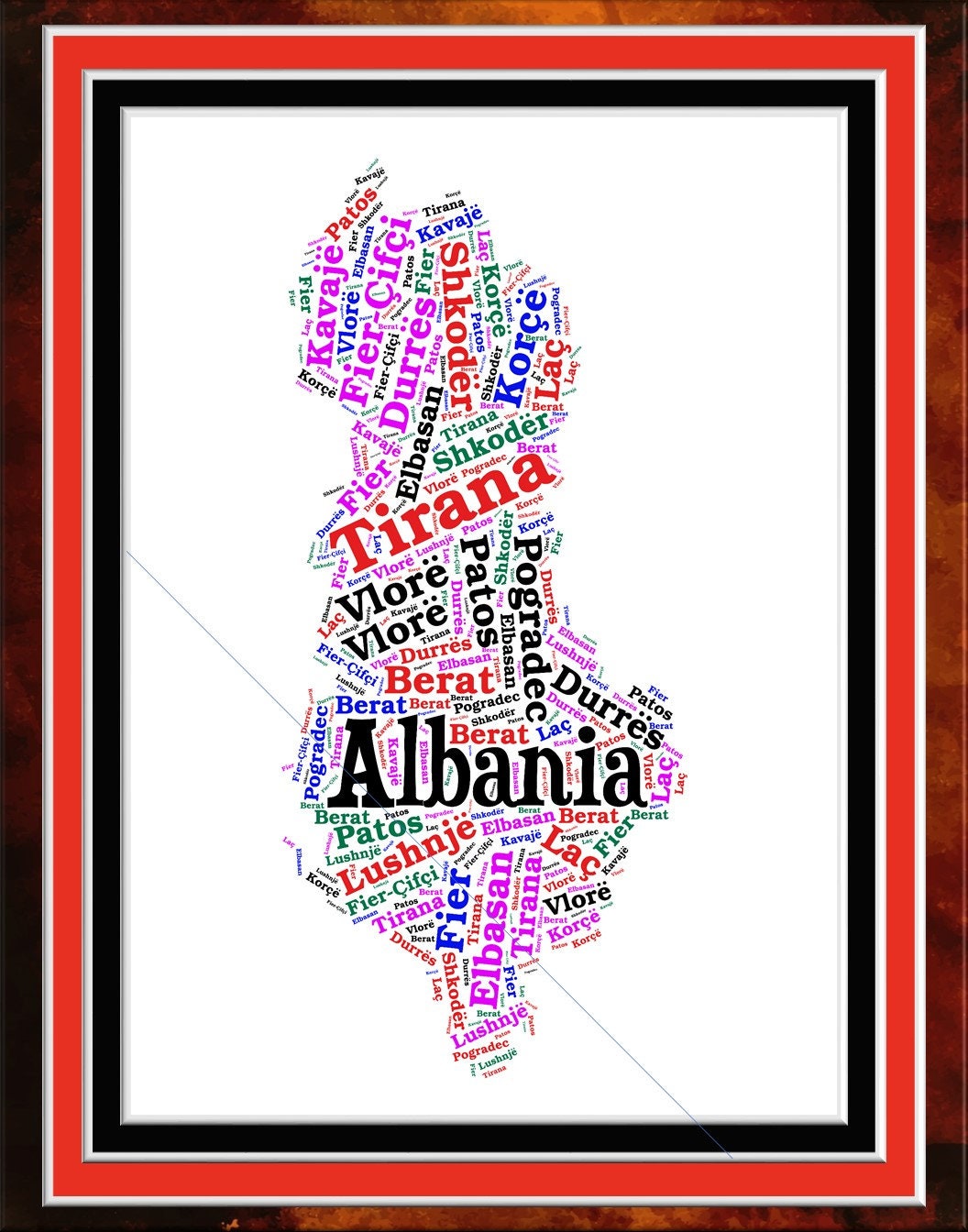 Albania Word Art - Etsy